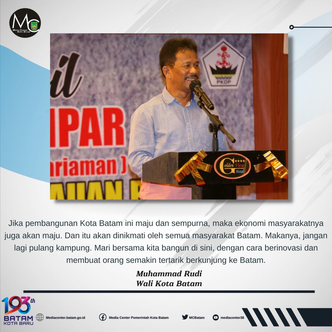 Hadiri Muswil Gempar Kepri, Walikota Rudi Ajak Pemuda Asal Pariaman Berinovasi Membangun Batam ...